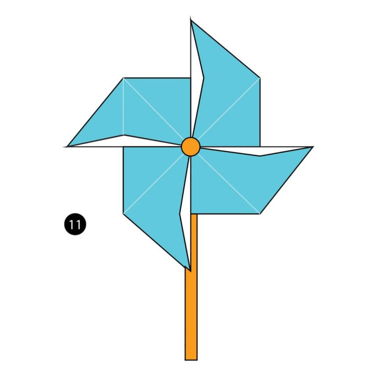 How to Make an Easy Origami Pinwheel or Windmill