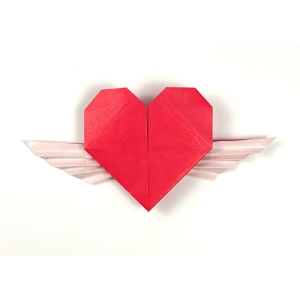 How to Fold an Origami Heart with Wings: Step by Step Instructions