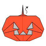 How to Fold an Easy Origami Jack-O-Lantern 🎃